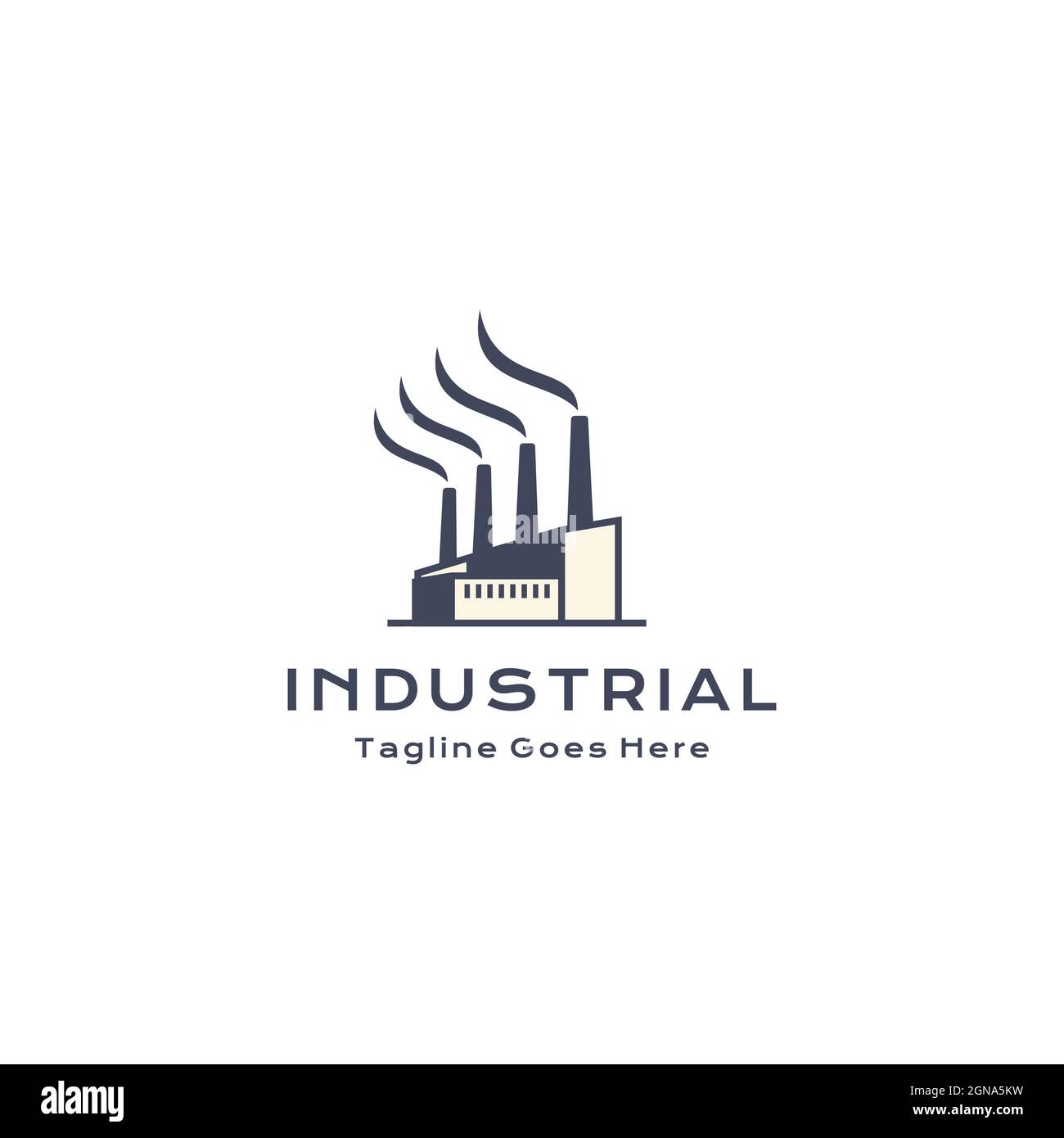 Factory building logo design. Modern industrial logo design Stock ...