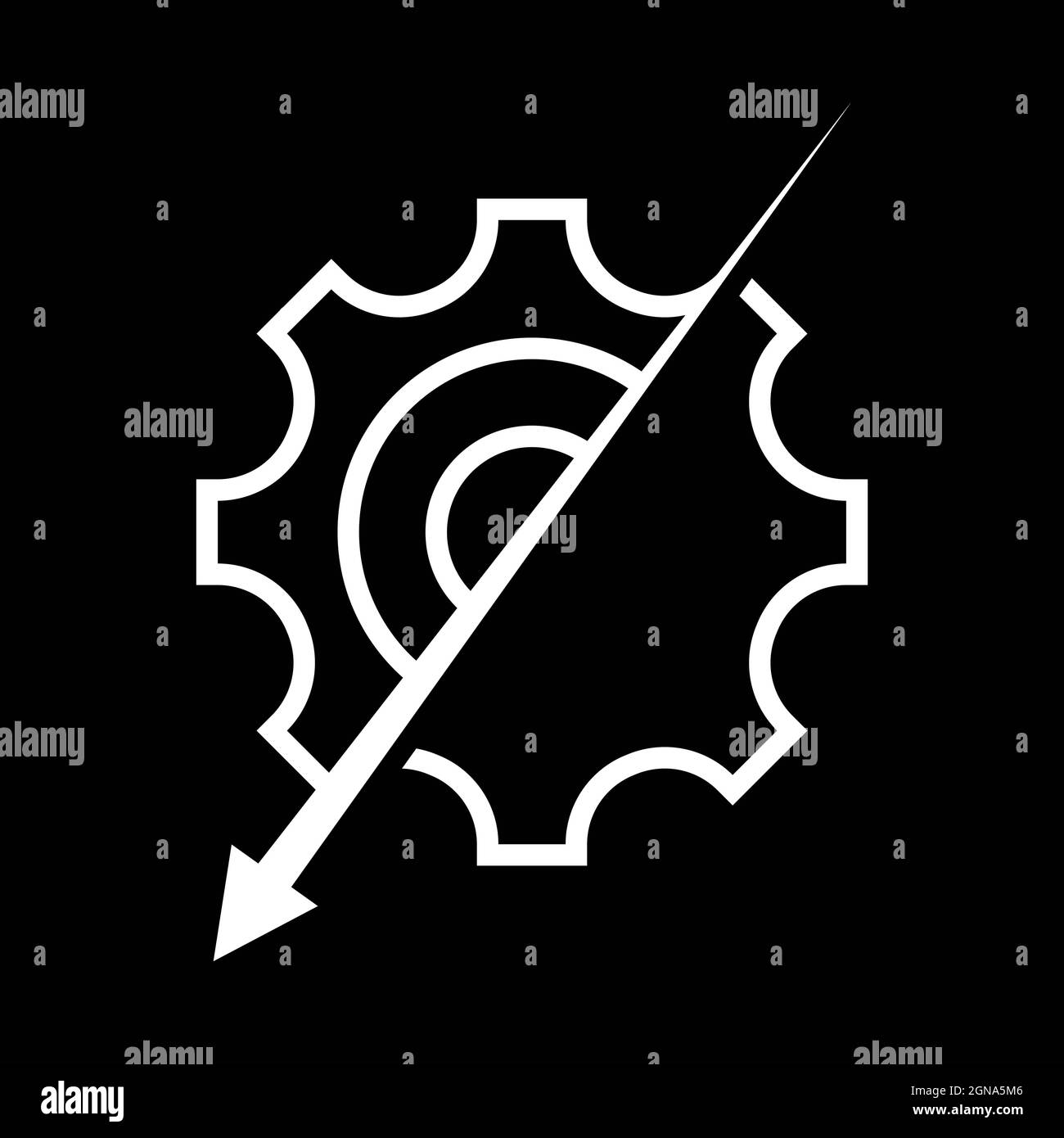 Engineer icon design template Black and White Stock Photos & Images - Alamy