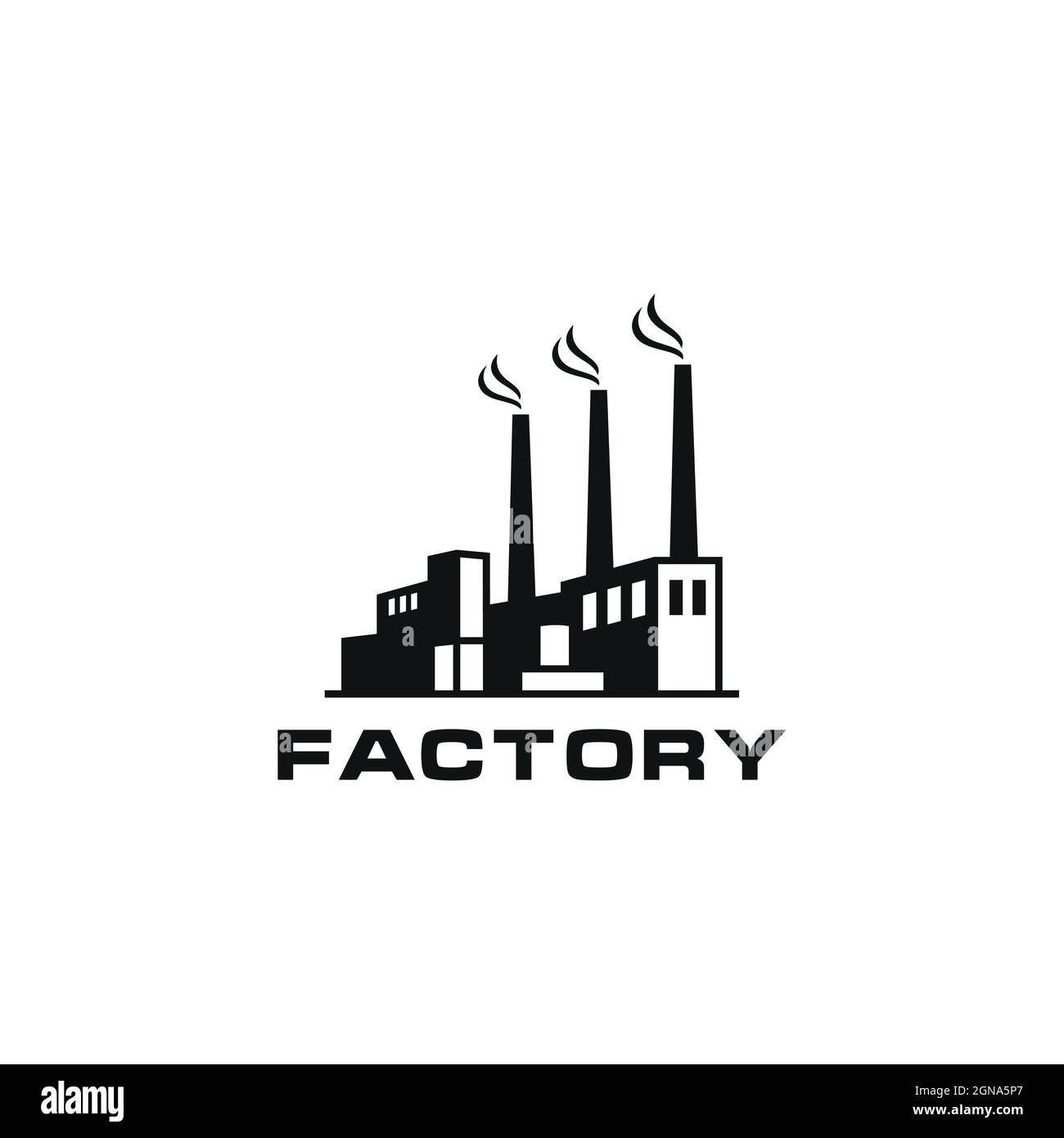 Factory building logo design. Modern industrial logo design Stock ...