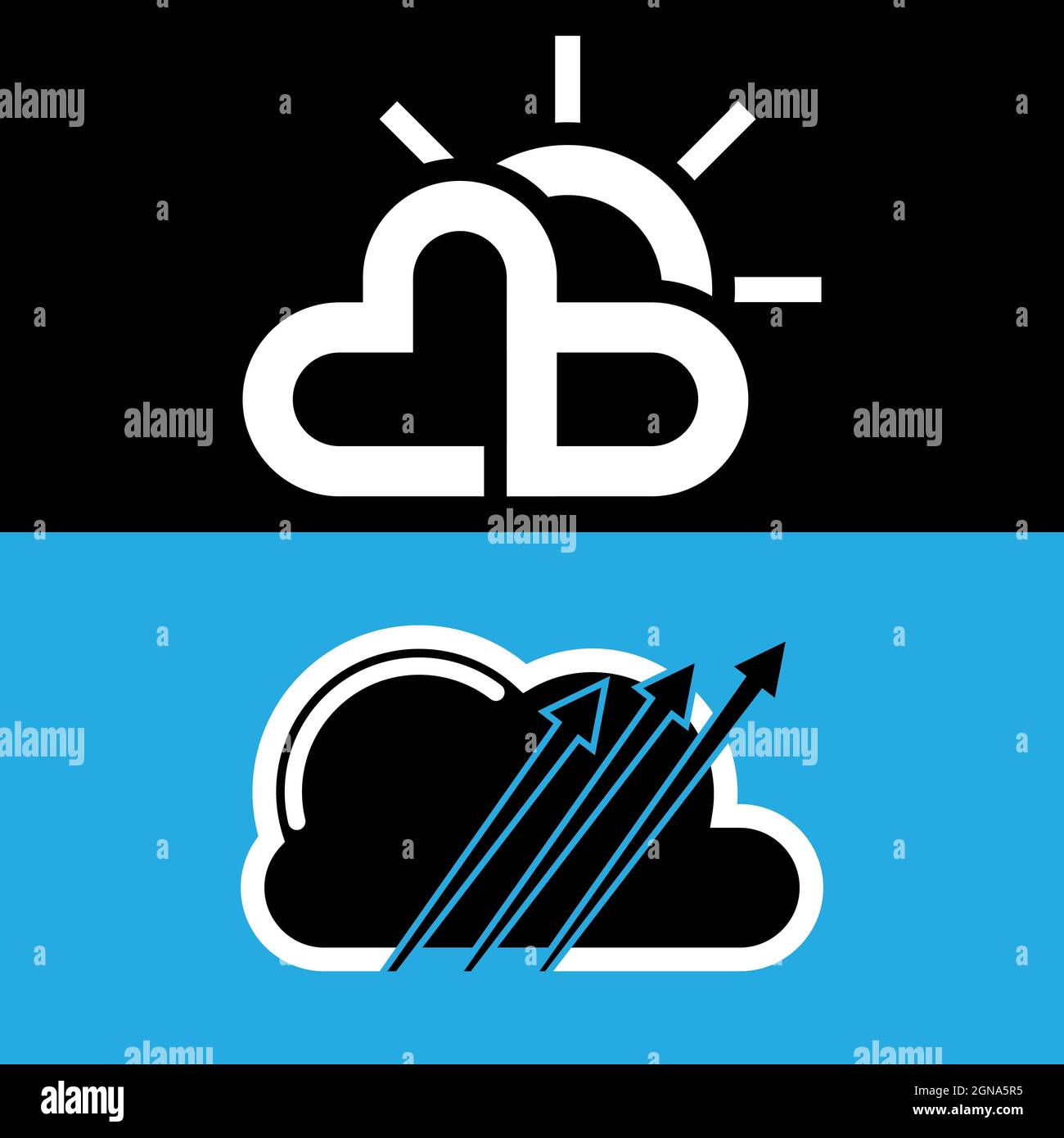Cloud tech logo vector art hi-res stock photography and images - Alamy