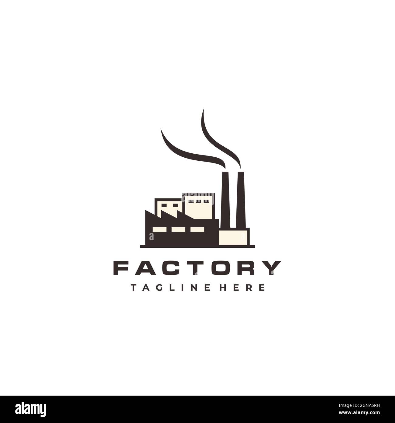 Factory building logo design. Modern industrial logo design Stock ...