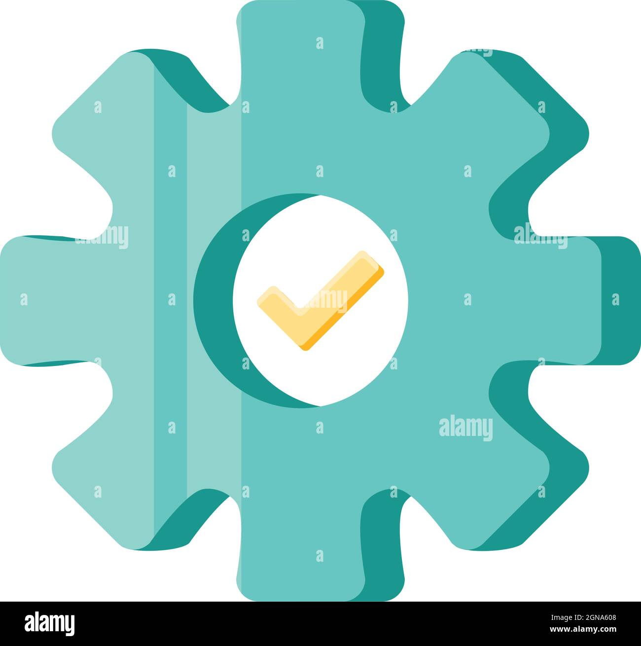 Check mark flat gradient Cut Out Stock Images & Pictures - Alamy