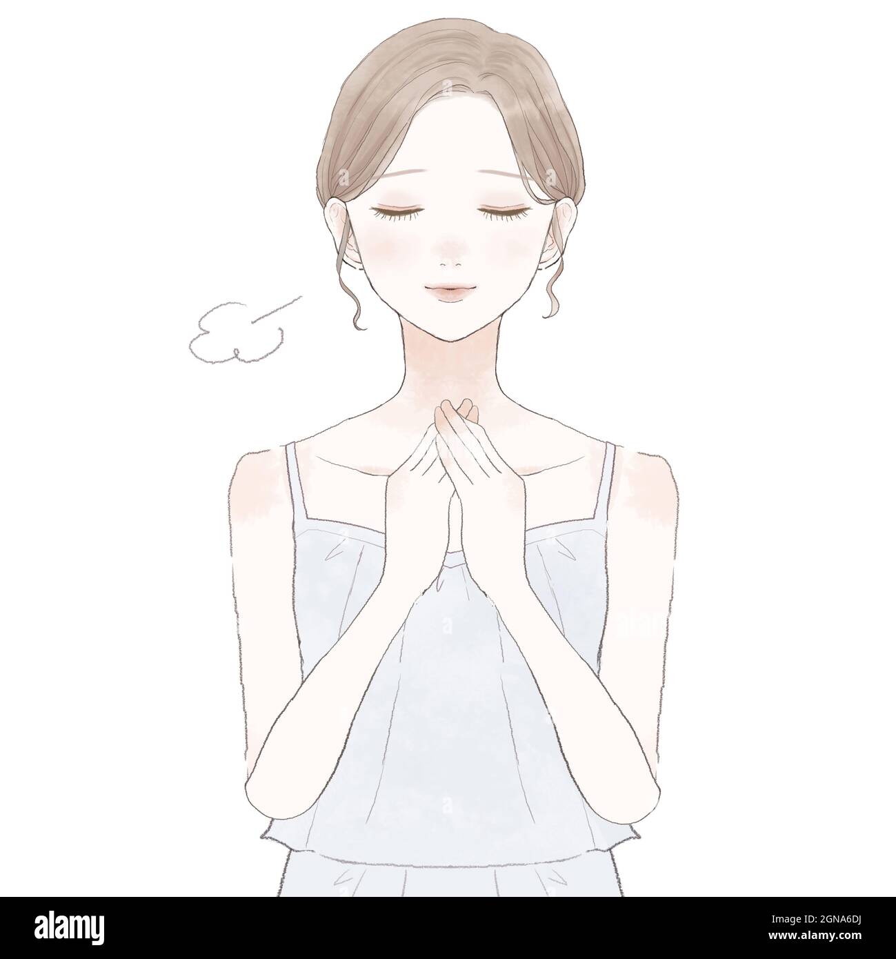 A relieved woman. On white background Stock Photo - Alamy