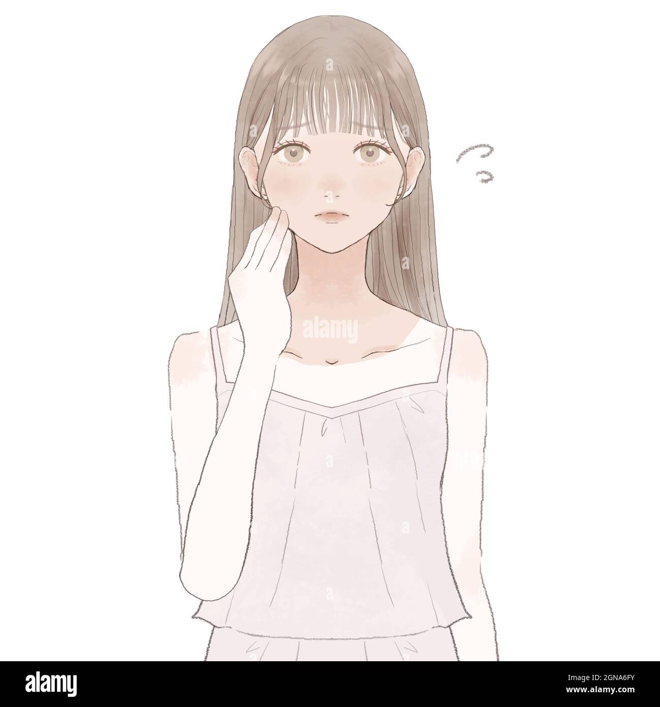 Dullness woman face hi-res stock photography and images - Alamy