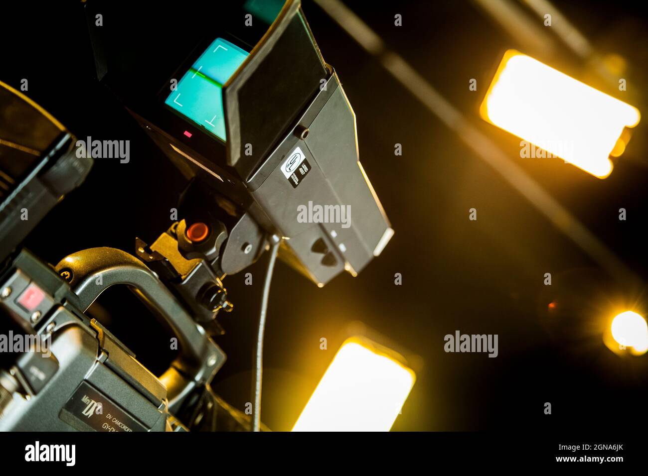 abstract of recording studio equipment video lights broadcast tv ...