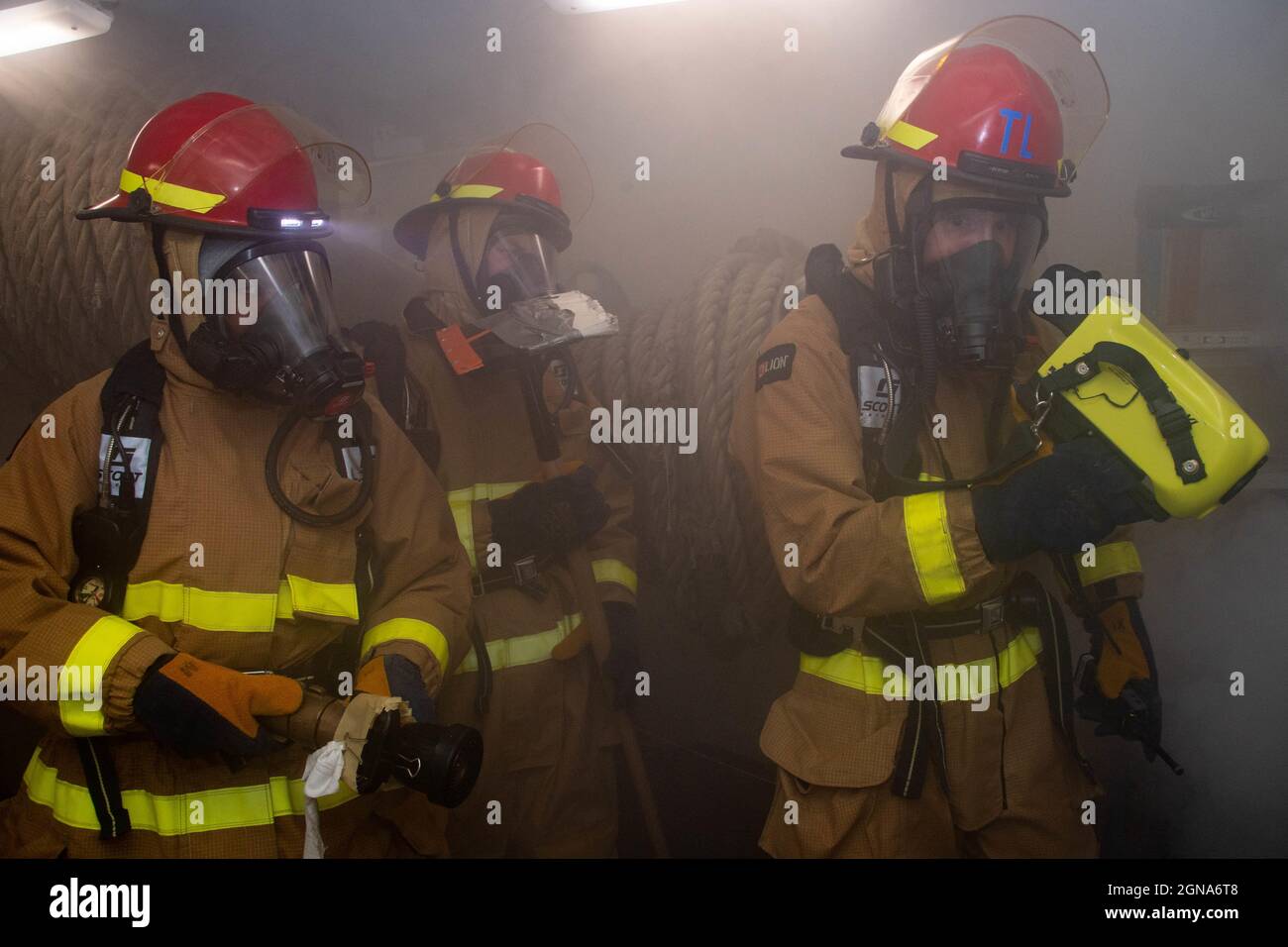 PACIFIC OCEAN (August 24, 2021) — Sailors engage a simulated Class ...