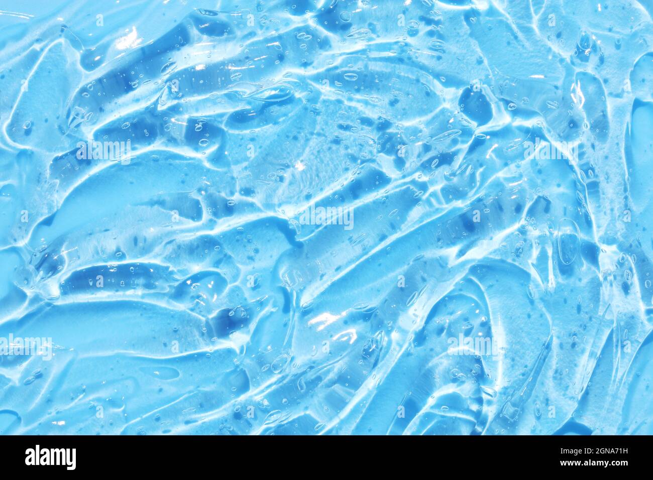blue water wave abstract or pure natural bubble texture, gel soap ...