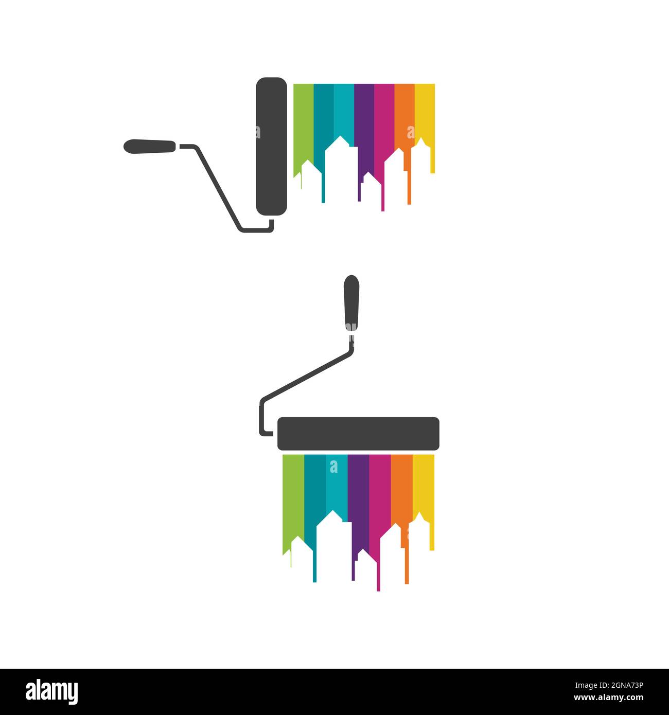 Paint Logo Template vector icon illustration design Stock Photo - Alamy