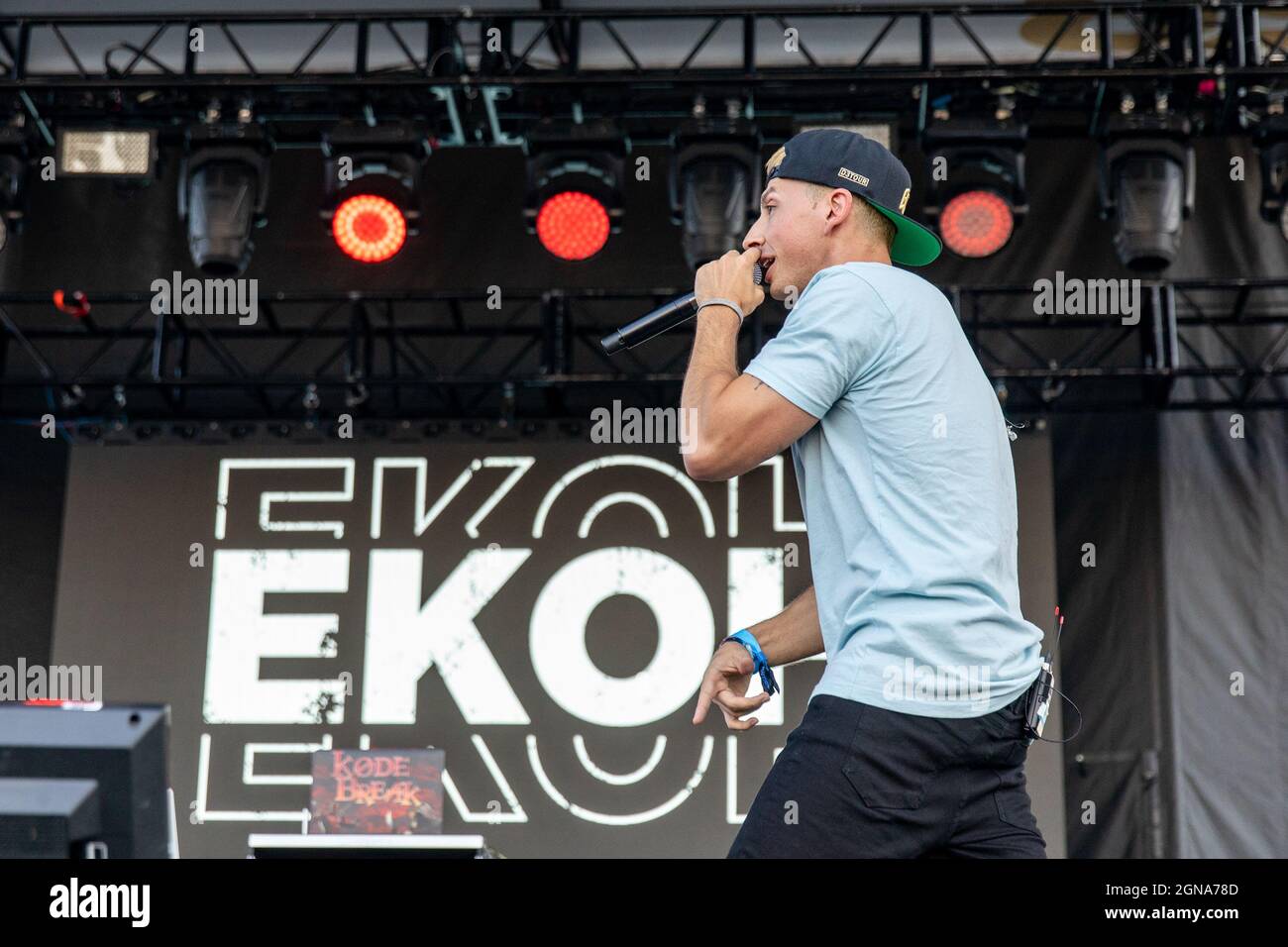 Las Vegas, USA. 19th Sep, 2021. Rapper Ekoh (Jeff Thompson) during the ...