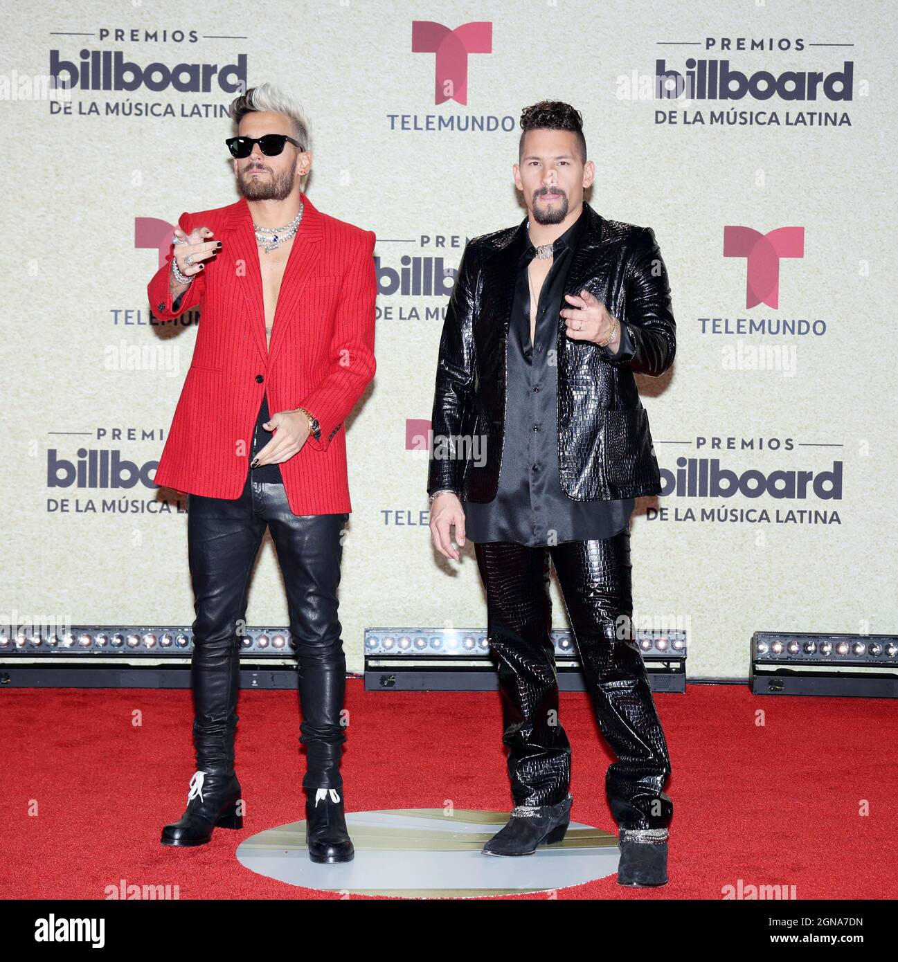 Coral Gables, United States. 23rd Sep, 2021. Mau y Ricky arrives on the ...