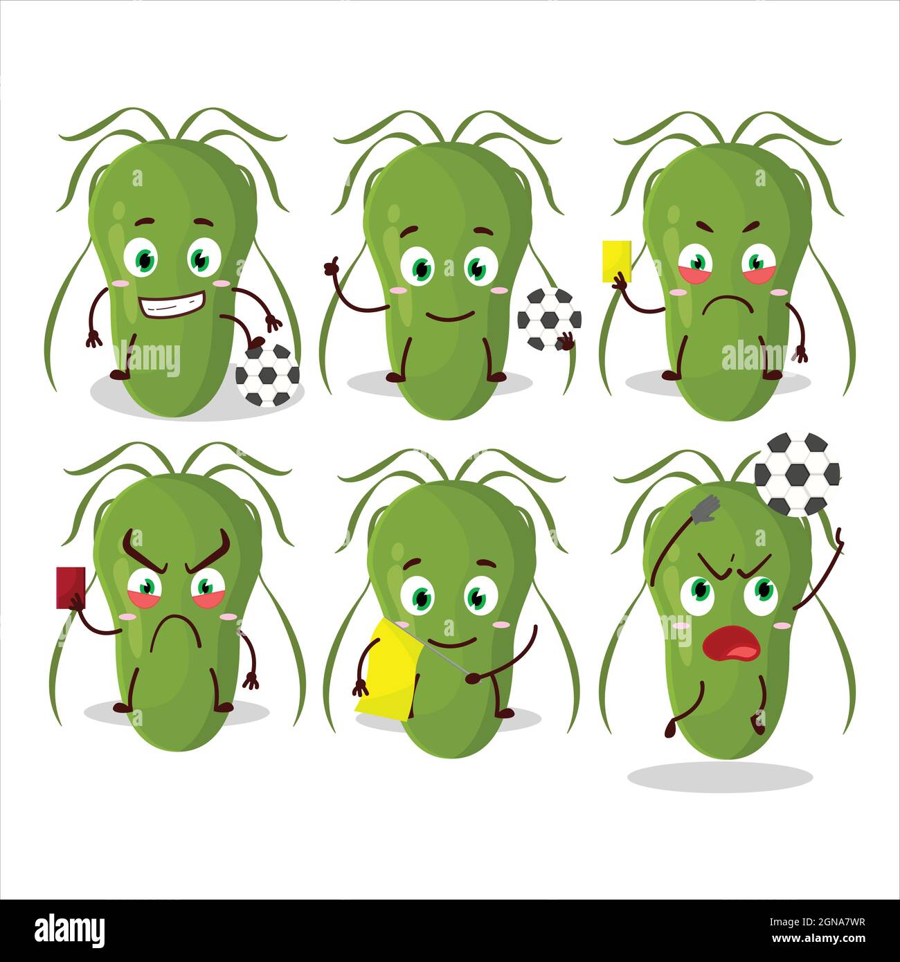 Contagious cartoon character working as a Football referee. Vector ...