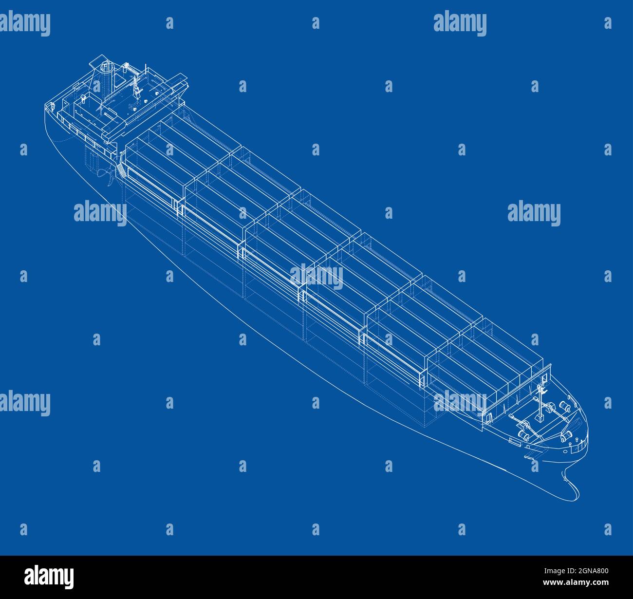 Cargo ship with containers. Vector Stock Vector Image & Art - Alamy