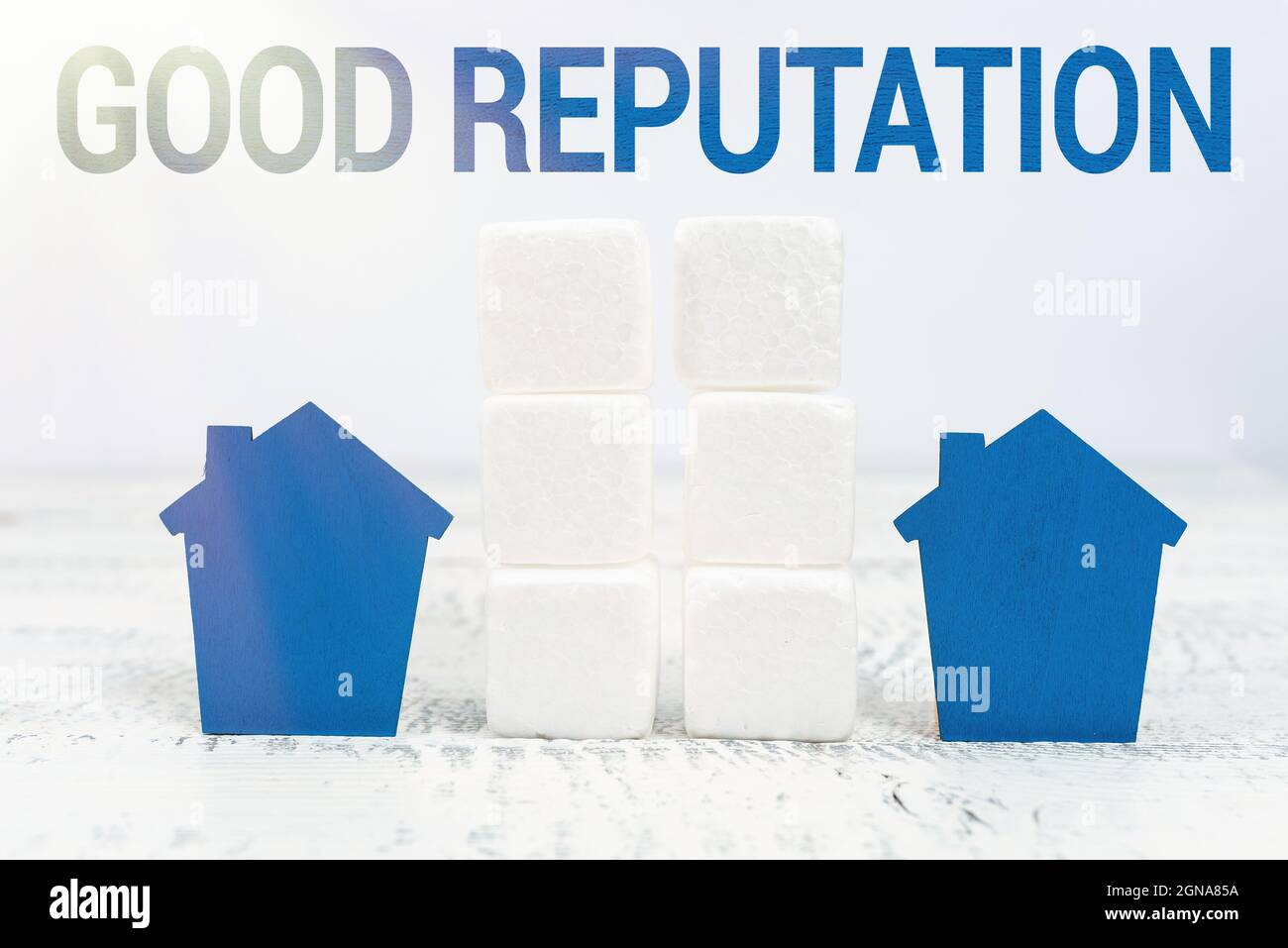 Text caption presenting Good Reputation. Concept meaning customer lays ...