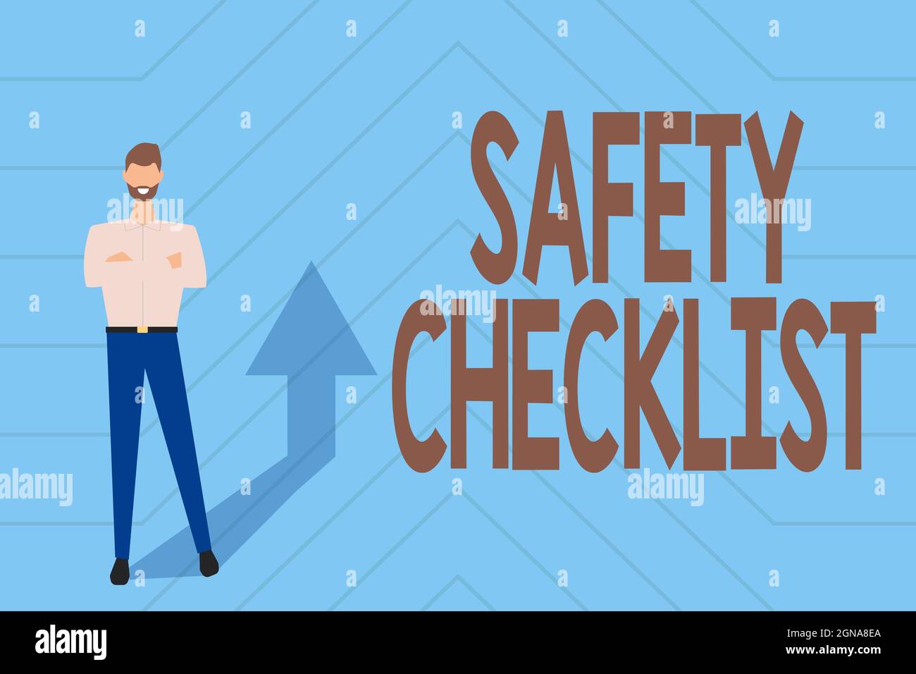 Text sign showing Safety Checklist. Business concept list of items you ...