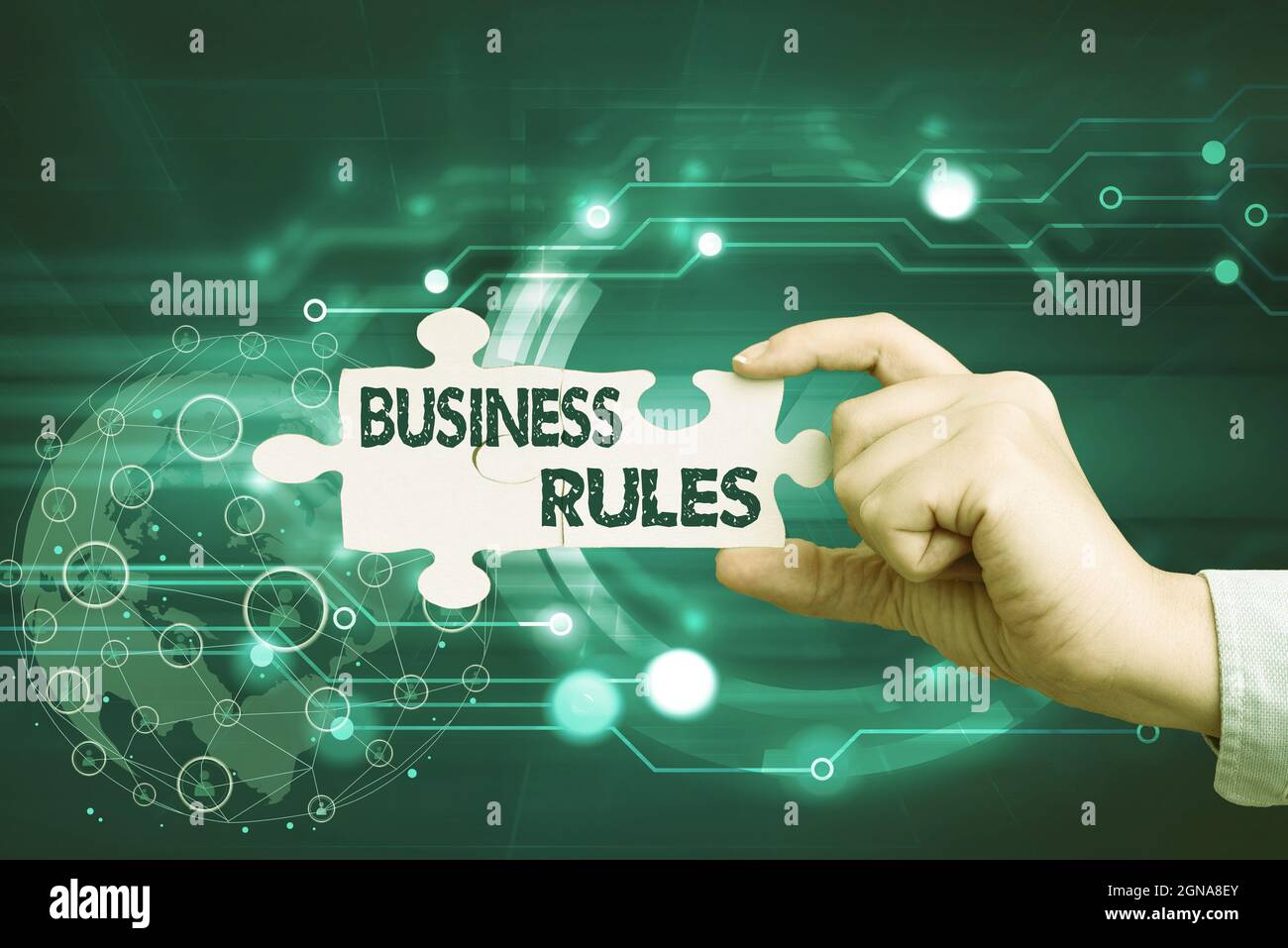 Text sign showing Business Rules. Internet Concept a specific directive ...