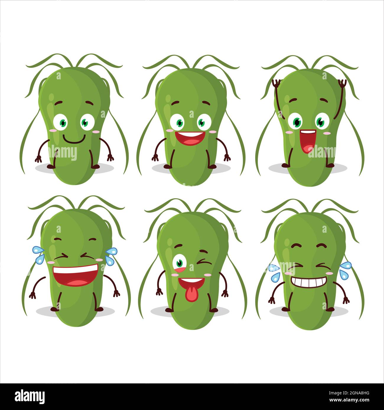 Cartoon character of contagious with smile expression. Vector ...
