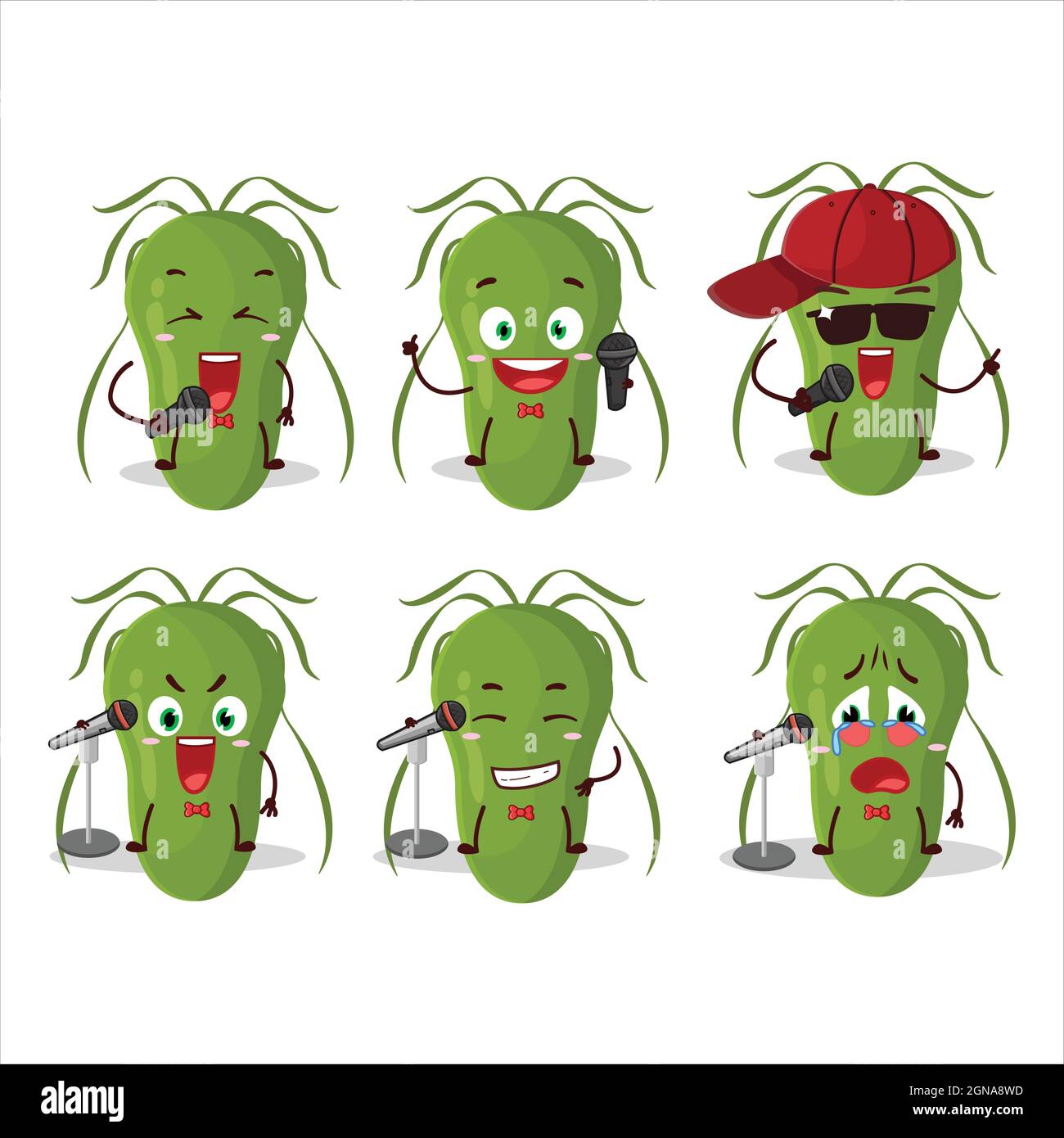 A Cute Cartoon design concept of contagious singing a famous song ...