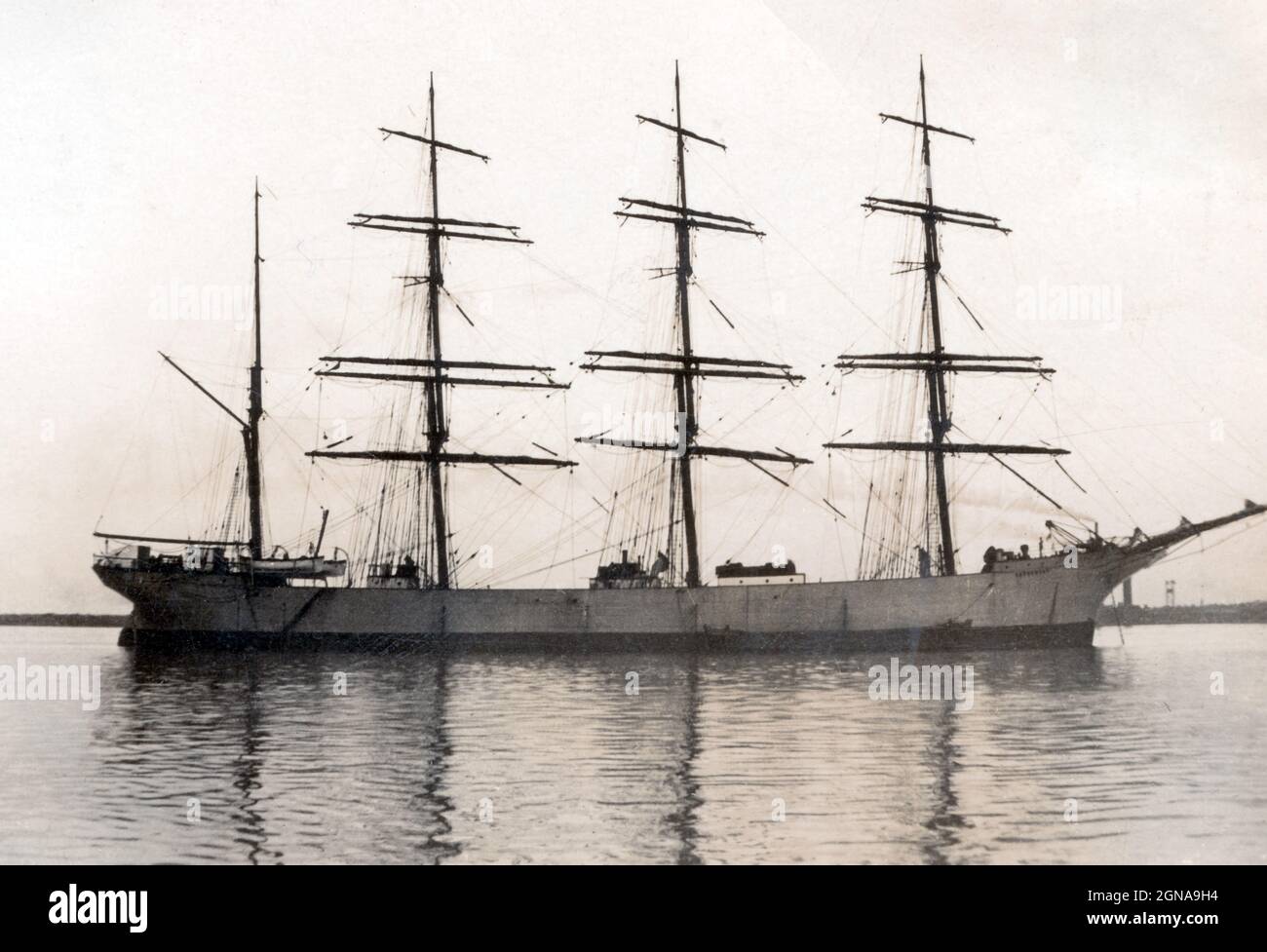 The four-masted steel barque Hougomont, circa 1928 Stock Photo - Alamy
