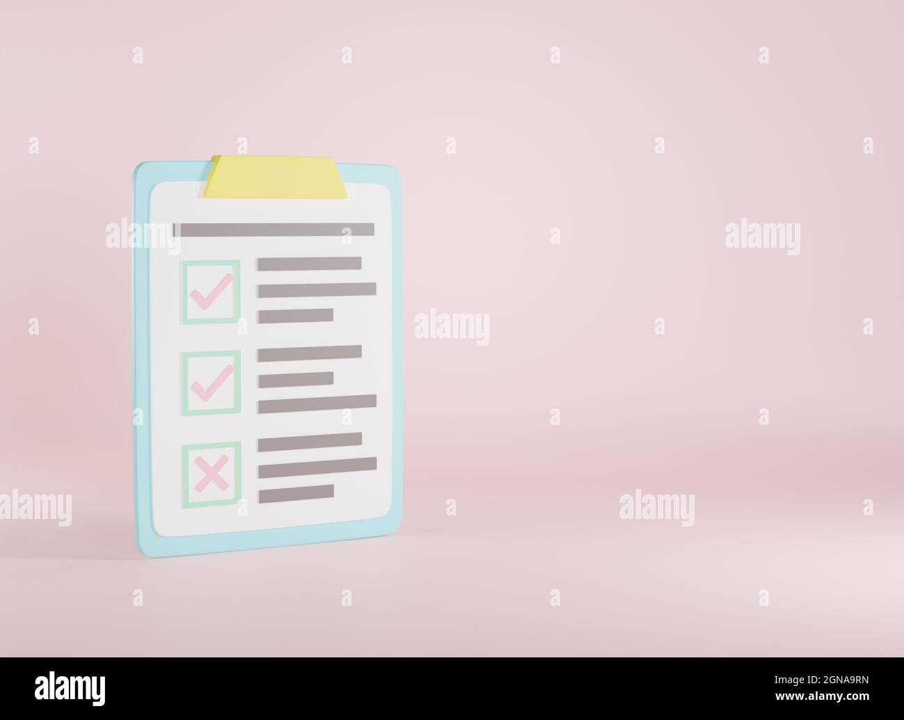 Clipboard Checklist Survey Paper List Check Marks Report Document On Pink Background Sign clipboard-checklist-survey-paper-list-check-marks-report-document-on-pink-background-sign
