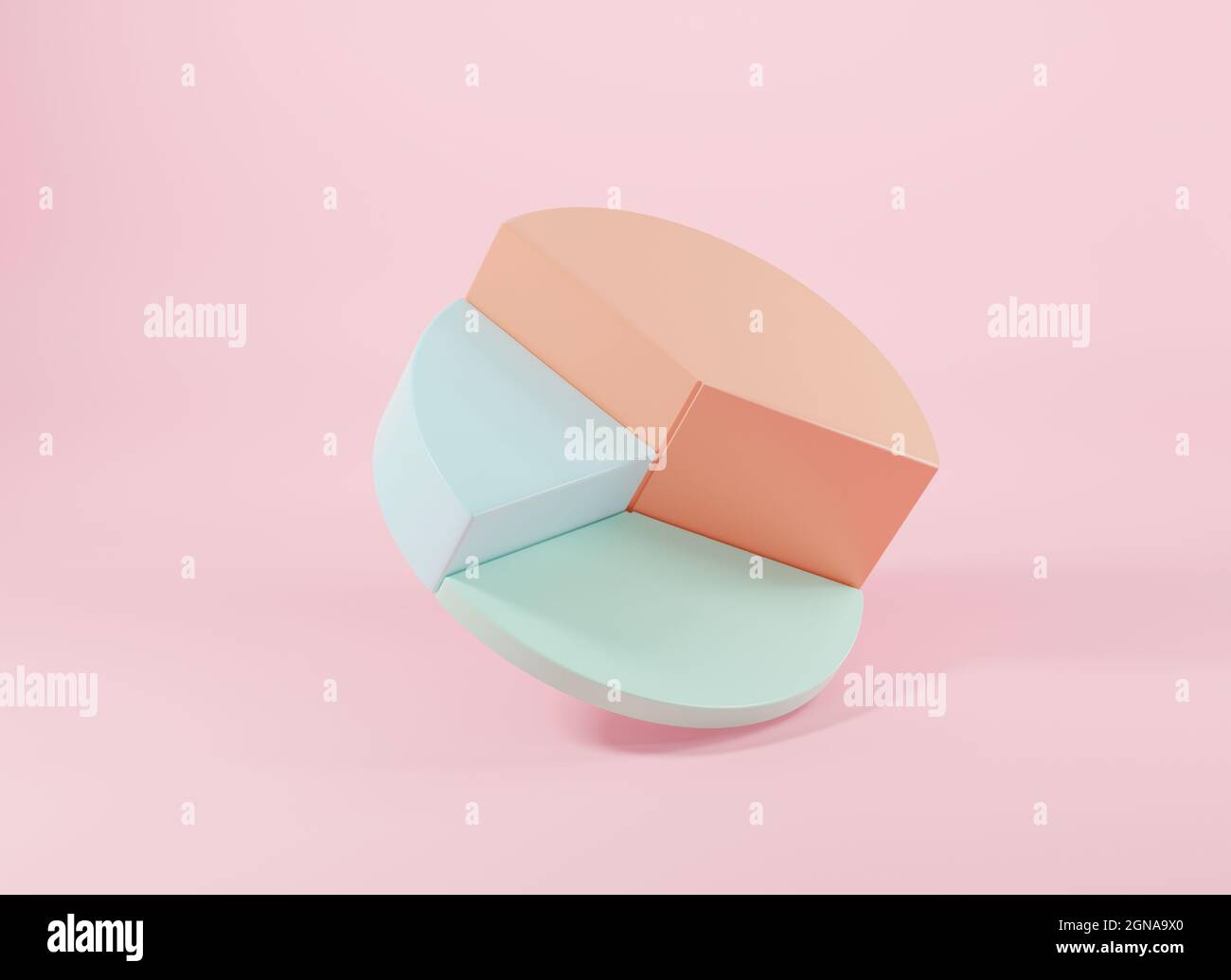 Donut chart graph growth diagram Infographics elements analysis on pink ...