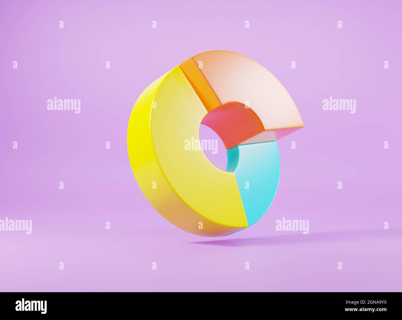 Donut chart graph growth diagram Infographics elements analysis on ...