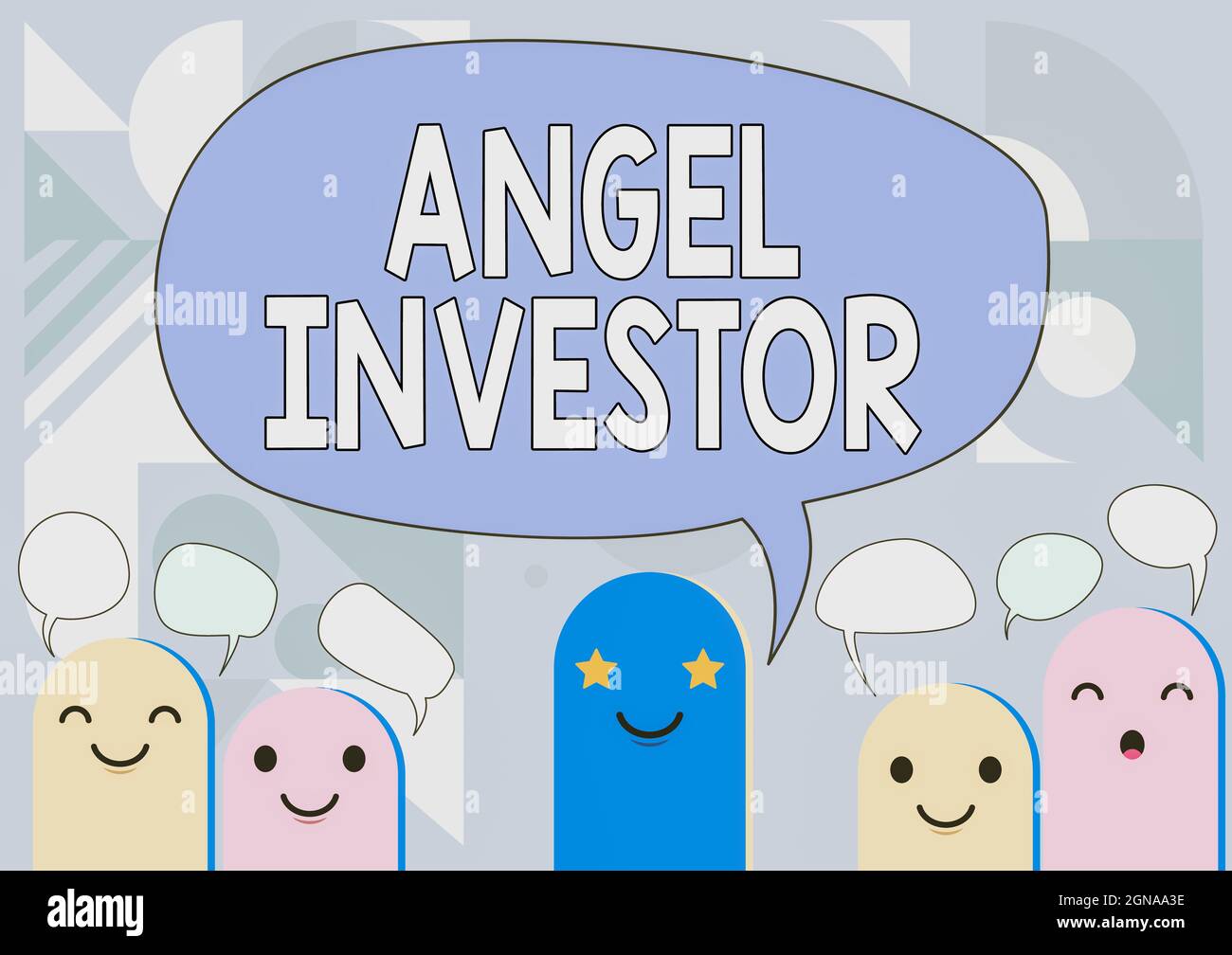 Text caption presenting Angel Investor. Business concept high net worth ...