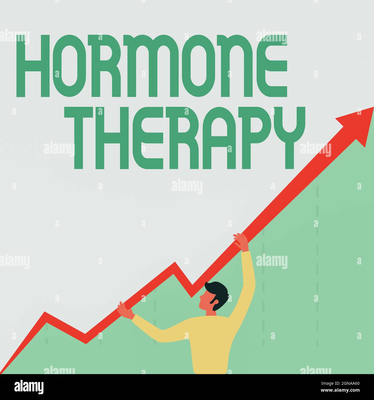 Text showing inspiration Hormone Therapy. Concept meaning treatment of ...