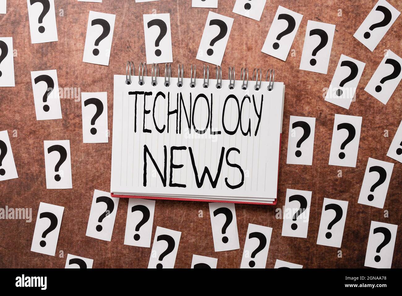 Conceptual caption Technology News. Business concept newly received or ...