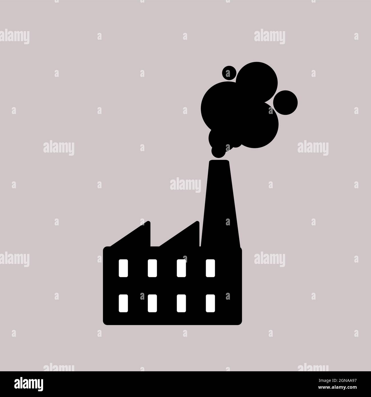 Air pollution from industry vector illustration, pollution logo Stock ...