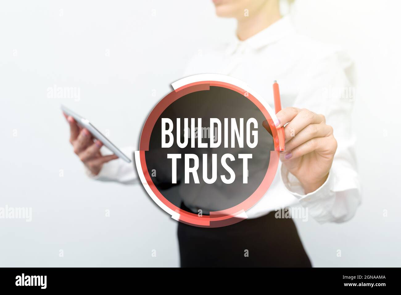 Conceptual caption Building Trust. Business concept activity of ...