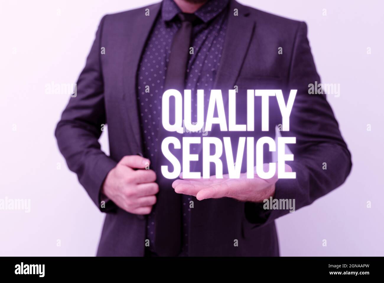 Inspiration showing sign Quality Service. Business overview how well ...