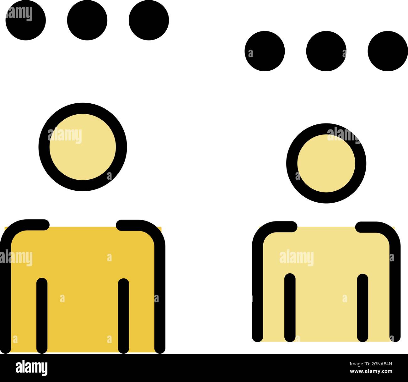 Points overhead in people icon. Outline points overhead in people ...