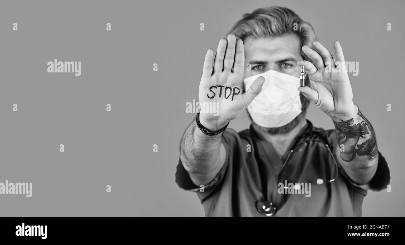 Healthcare and immunity. Stop coronavirus. dont enter quarantine area ...