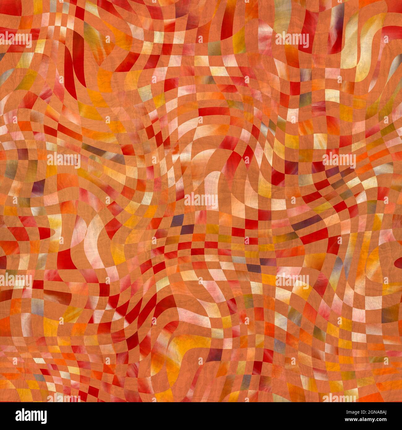 Seamless abstract wavy distorted check pattern for print Stock Photo ...