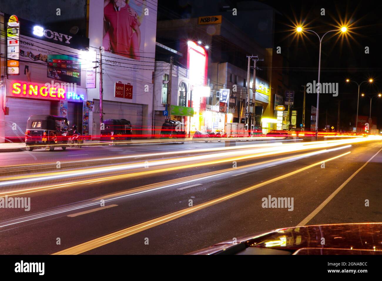 street light trails Stock Photo - Alamy