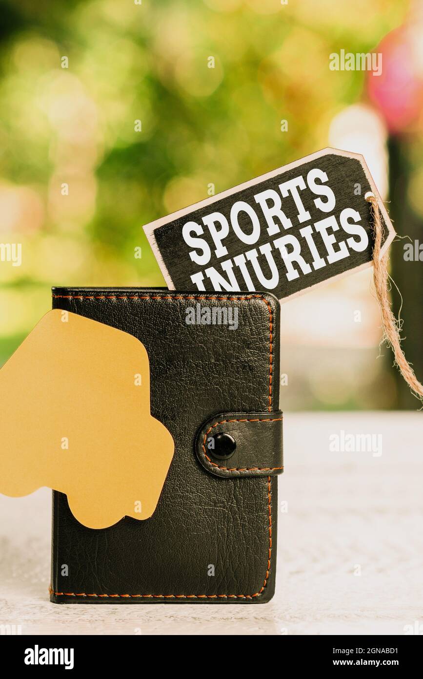 Writing displaying text Sports Injuries. Business concept kinds of ... Writing displaying text Sports Injuries. Business concept kinds of ...