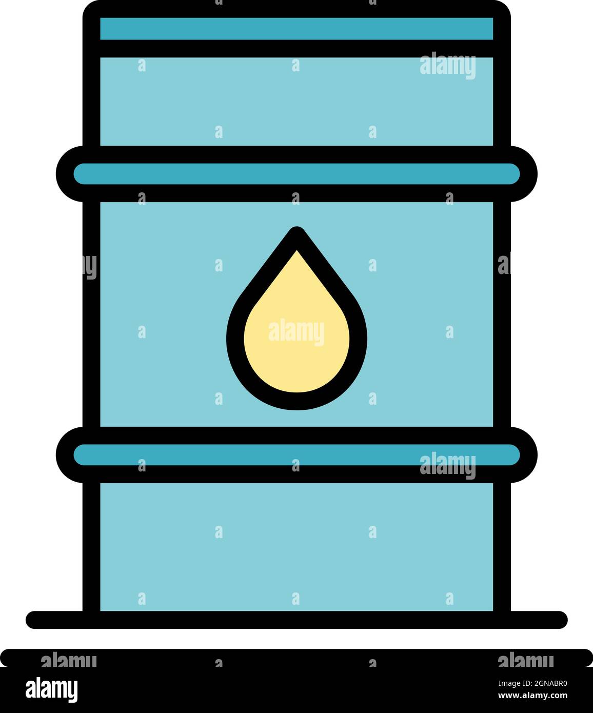 Barrel of milk icon. Outline barrel of milk vector icon color flat ...