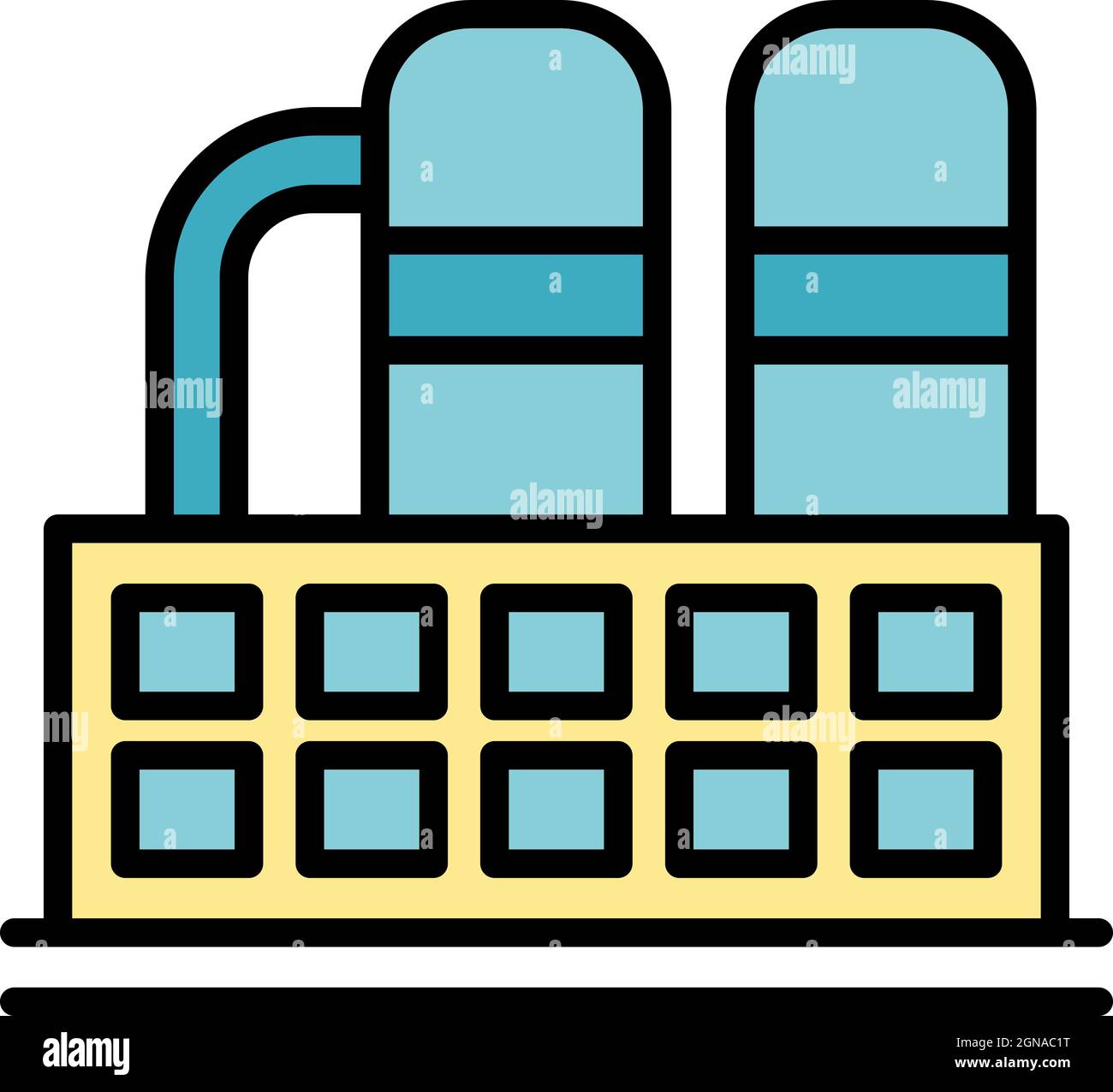 Chemical industry icon. Outline chemical industry vector icon color ...