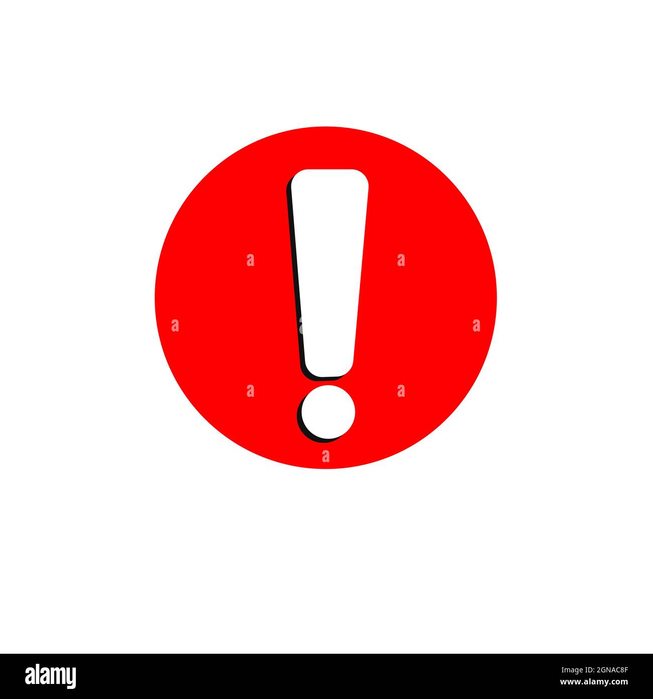 Attention icon isolated on white background, exclamation logo Stock ...
