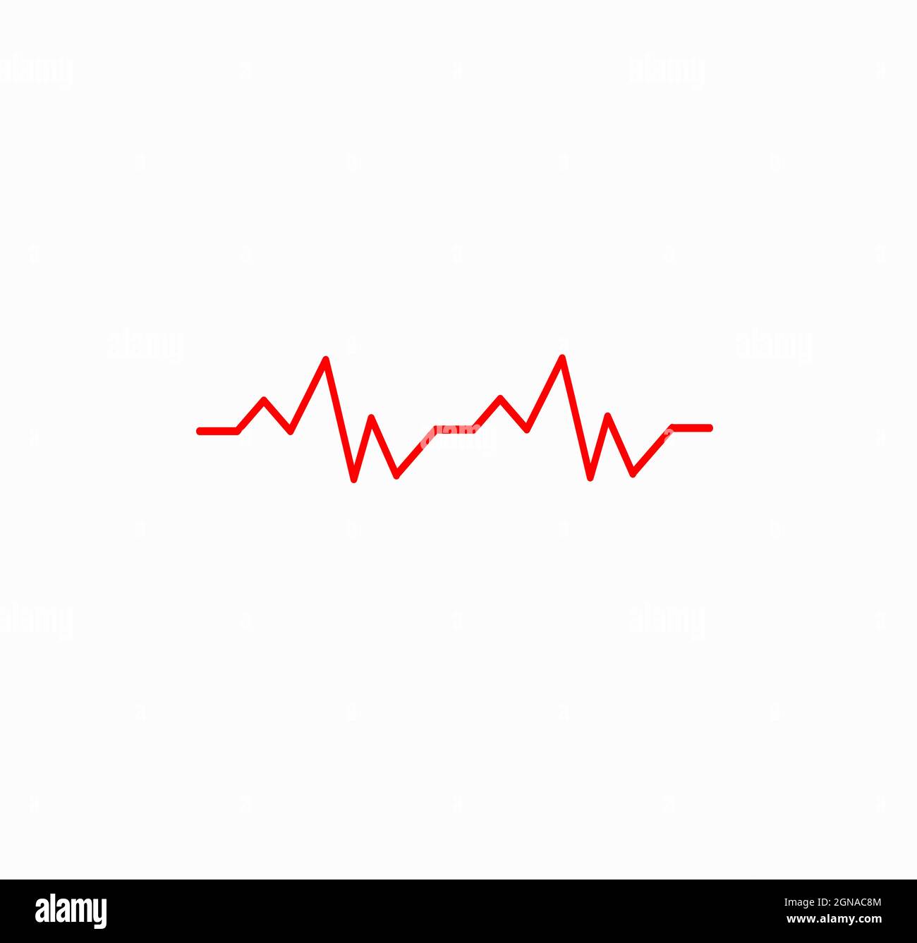 ECG line icon vector illustration, heartbeat sign Stock Vector Image ...