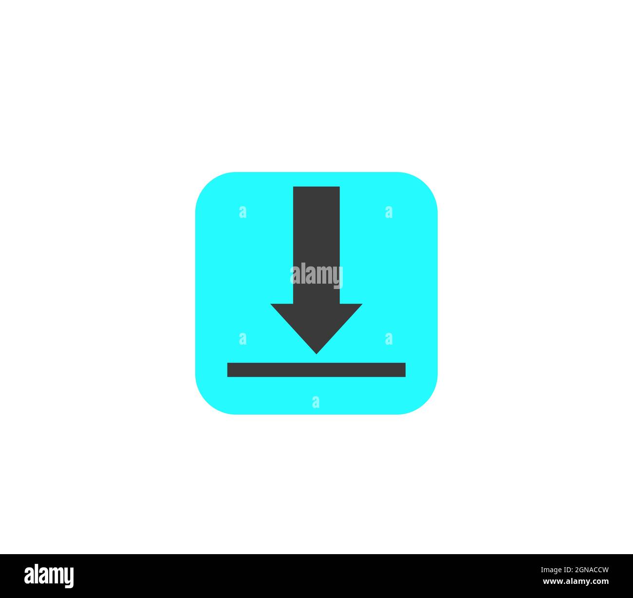 Download app icon isolated on white background, Download Button Stock ...