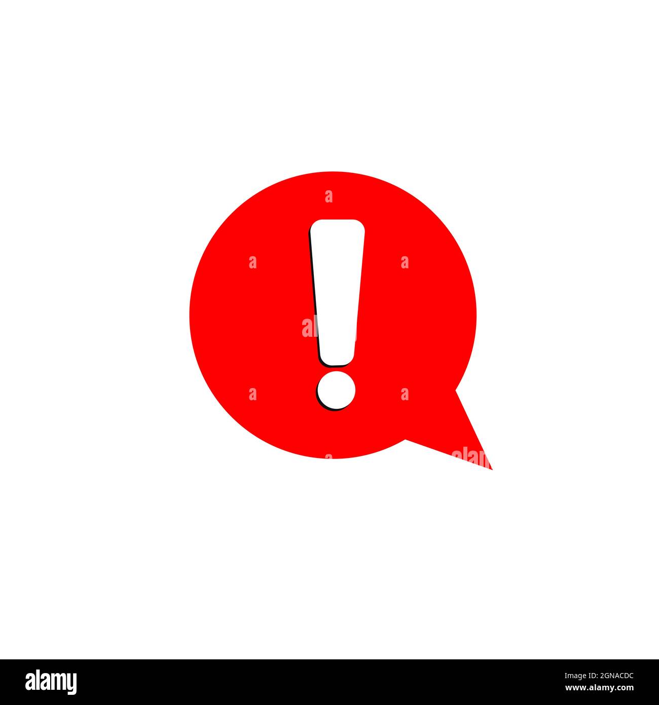 Alert symbol isolated on white background, caution message Stock Vector ...