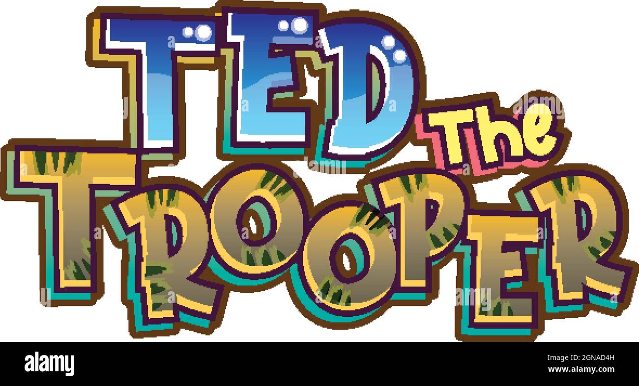 Ted The Trooper logo text design illustration Stock Vector Image & Art ...