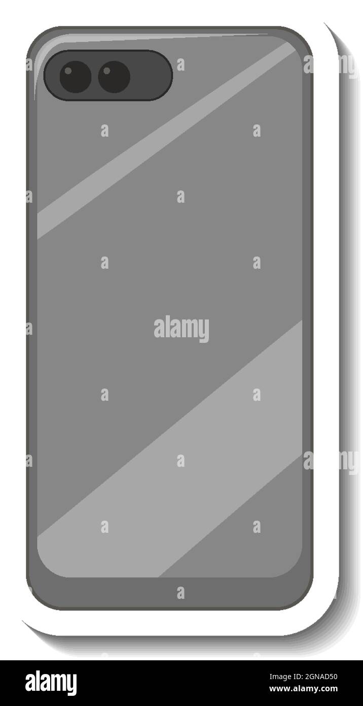Back of smartphone on white background illustration Stock Vector Image ...
