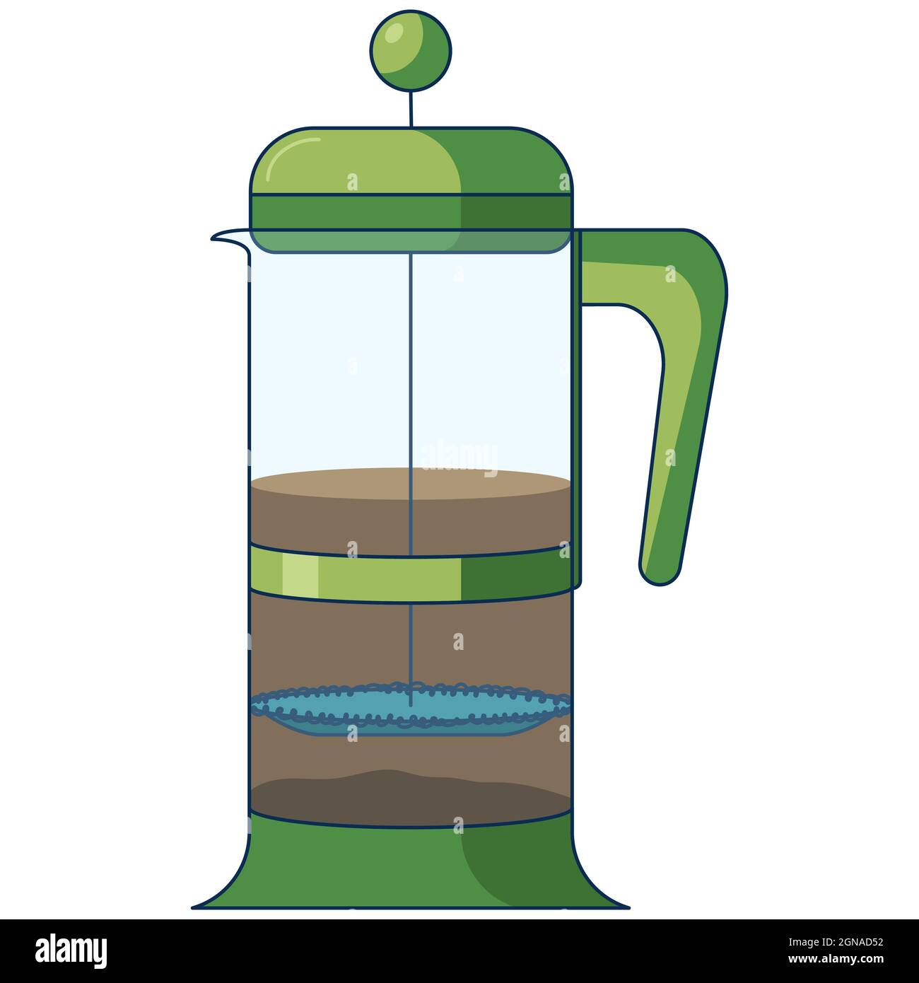 Flat icon illustration of coffee brewing method Stock Vector Image ...