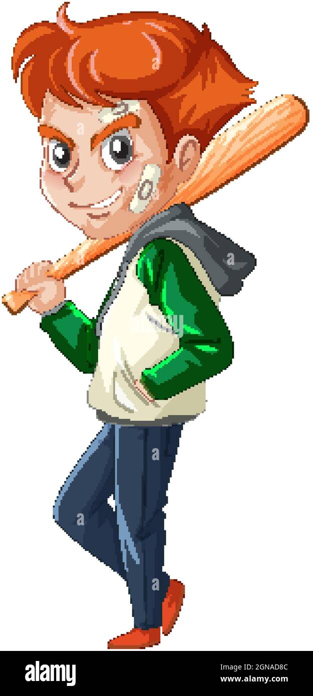 Teenage gangster cartoon character illustration Stock Vector Image ...