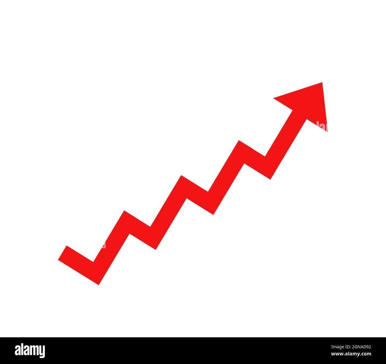 Increasing growth arrow isolated on white background Stock Vector Image ...