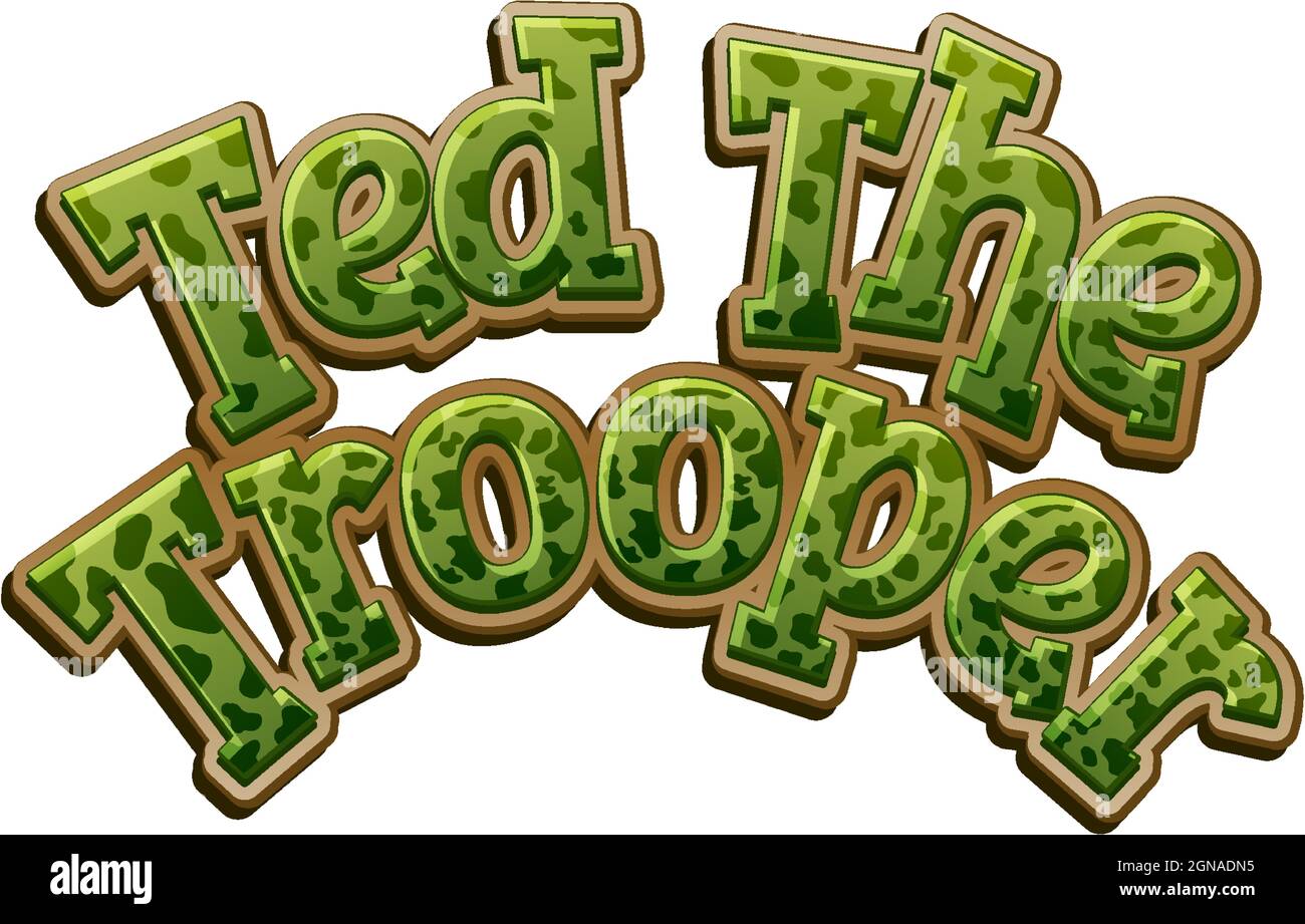 Ted The Trooper logo text design illustration Stock Vector Image & Art ...