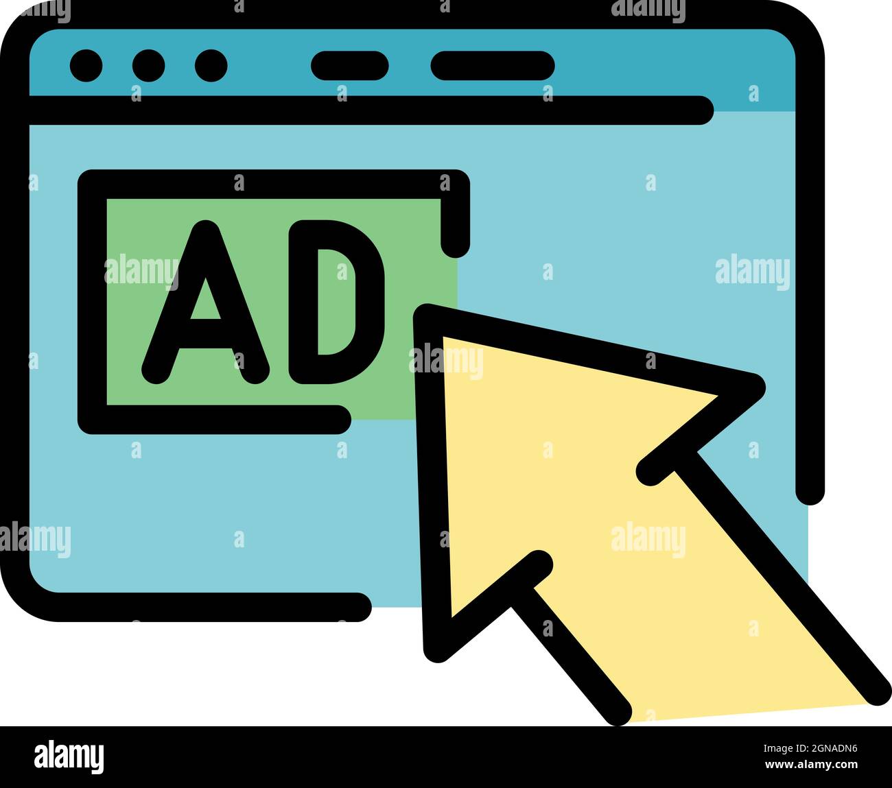 Internet advertising icon. Outline internet advertising vector icon ...
