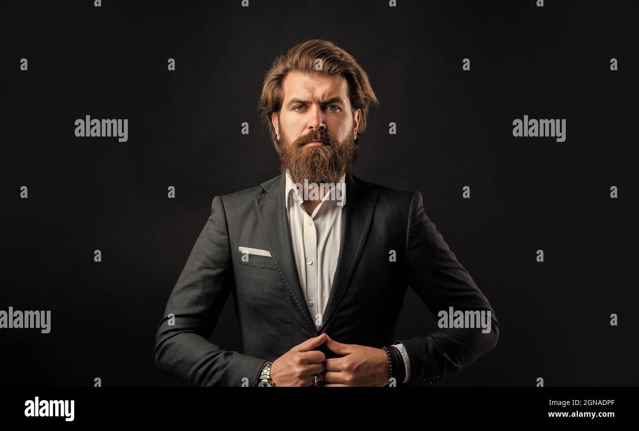 Representation modern successful man business career, corporate style ...